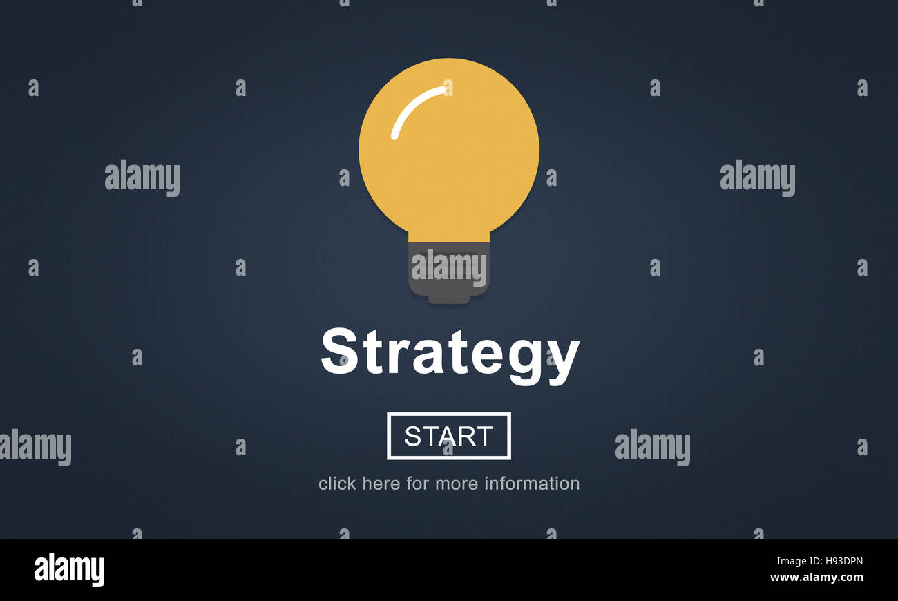Strategy Light Bulb Icon Homepage Concept Stock Photo - Alamy