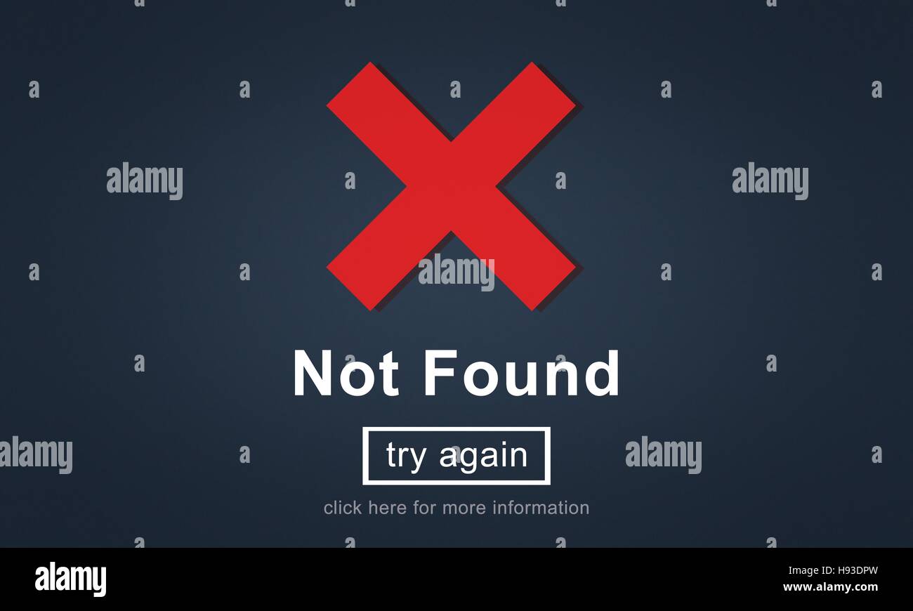 Not Found Error Data Internet Online Technology Concept Stock Photo - Alamy