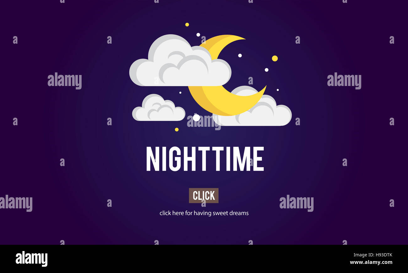 Nighttime Bright Dark Evening Midnight Moon Concept Stock Photo - Alamy