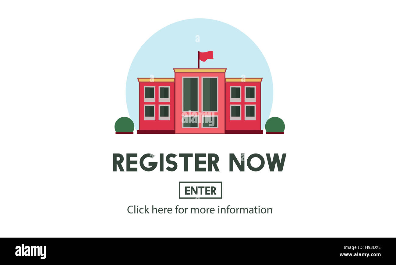 Register Now E-learning Education Website Concept Stock Photo - Alamy