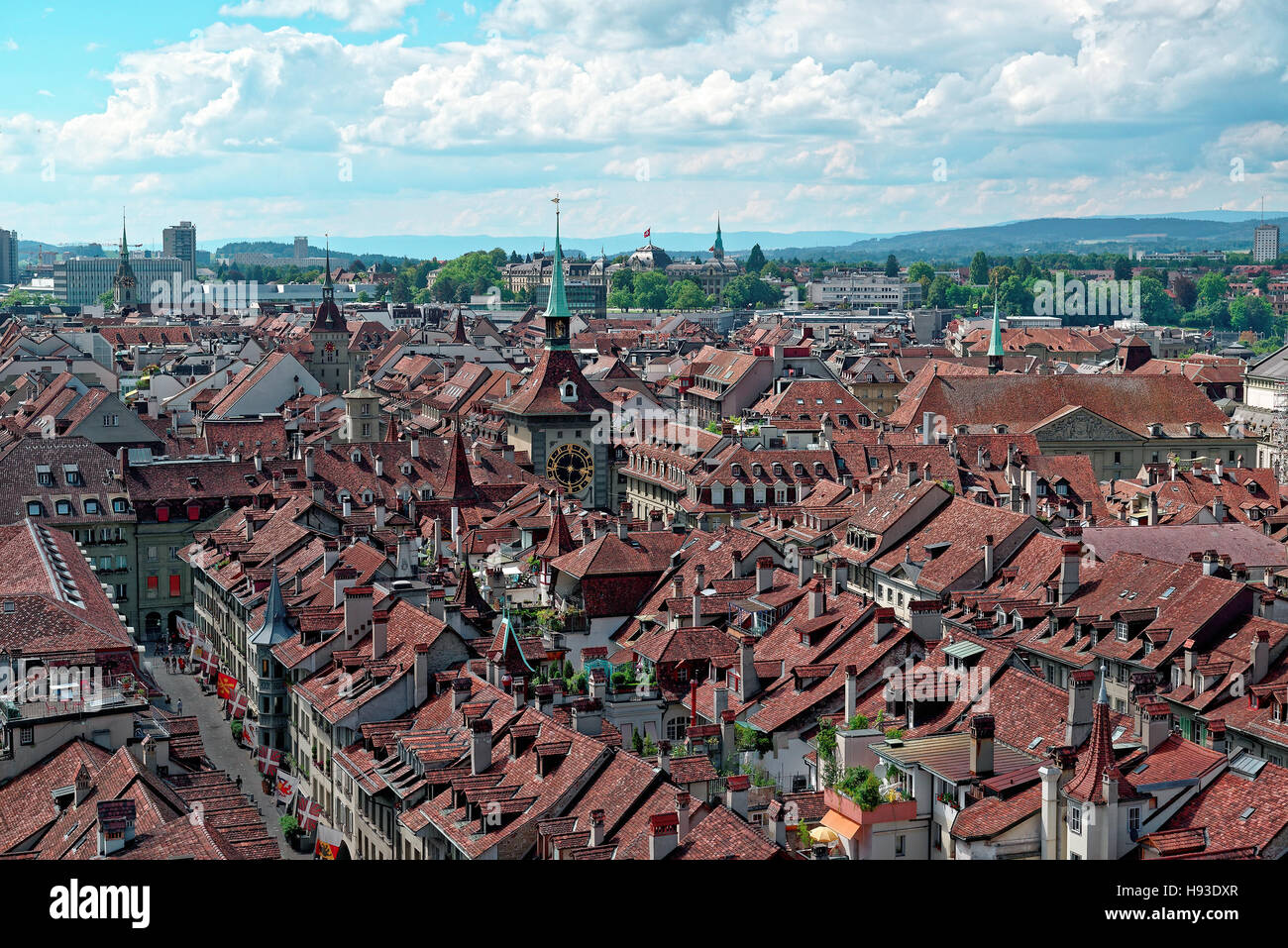 Bern aerial view on the old town with historical buildings Stock Photo ...