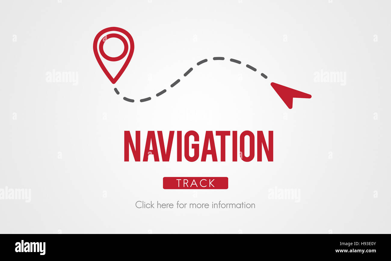 Navigation Gps Pilot Planning Position Route Concept Stock Photo - Alamy