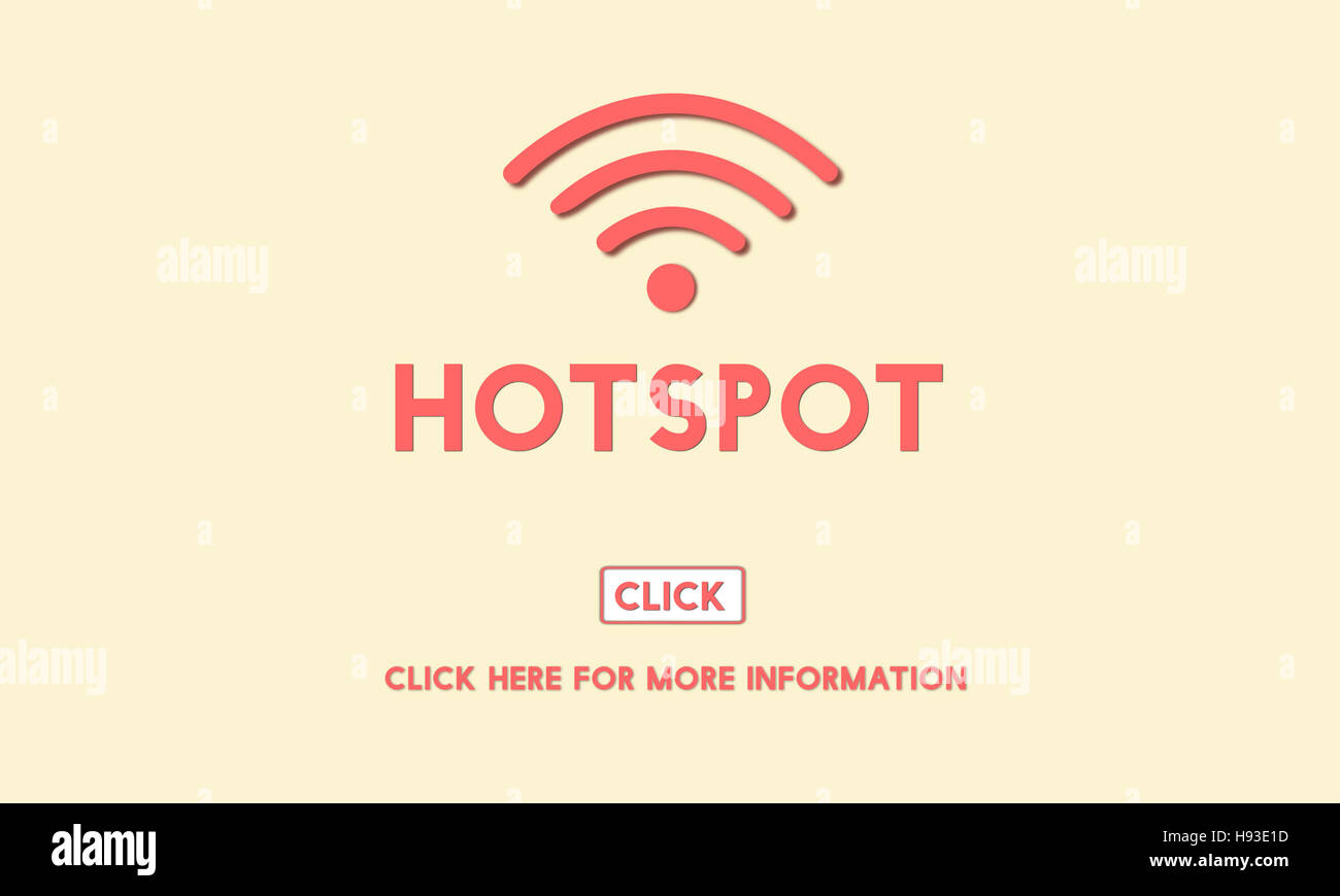 Hotspot Computer Connection System Internet Concept Stock Photo - Alamy