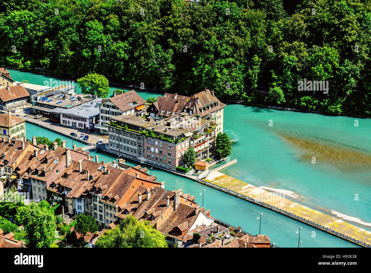 City of Berne aerial View and River Aare in Switzerland Stock Photo - Alamy