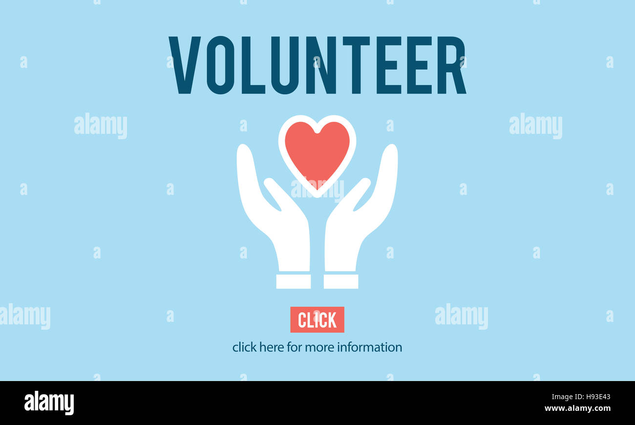 Volunteer Helping Hands Heart Icon Concept Stock Photo - Alamy