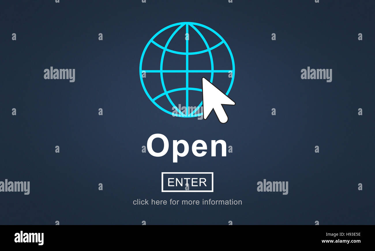 Open Opening Homepage Website Browsing Concept Stock Photo - Alamy