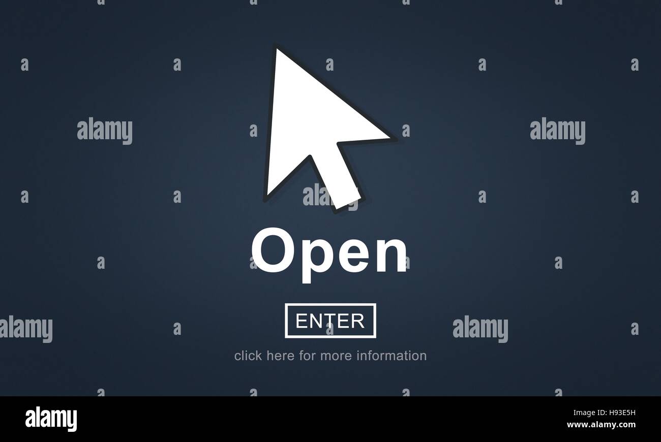 Open Opening Homepage Website Browsing Concept Stock Photo - Alamy