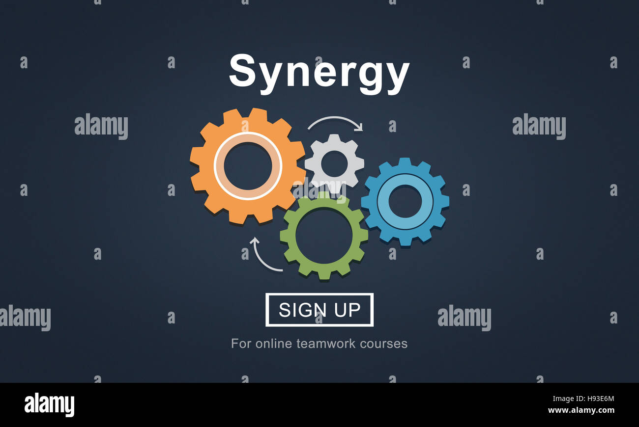 Synergy Teamwork Better Together Collaboration Concept Stock Photo - Alamy