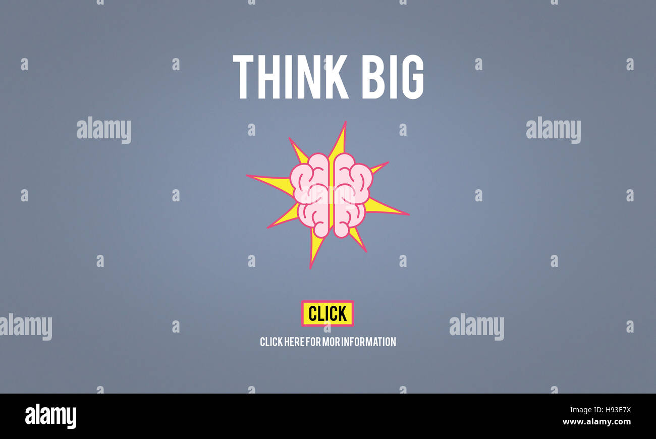 Think Big Positive Thinking Inspiration Attitude Concept Stock Photo ...
