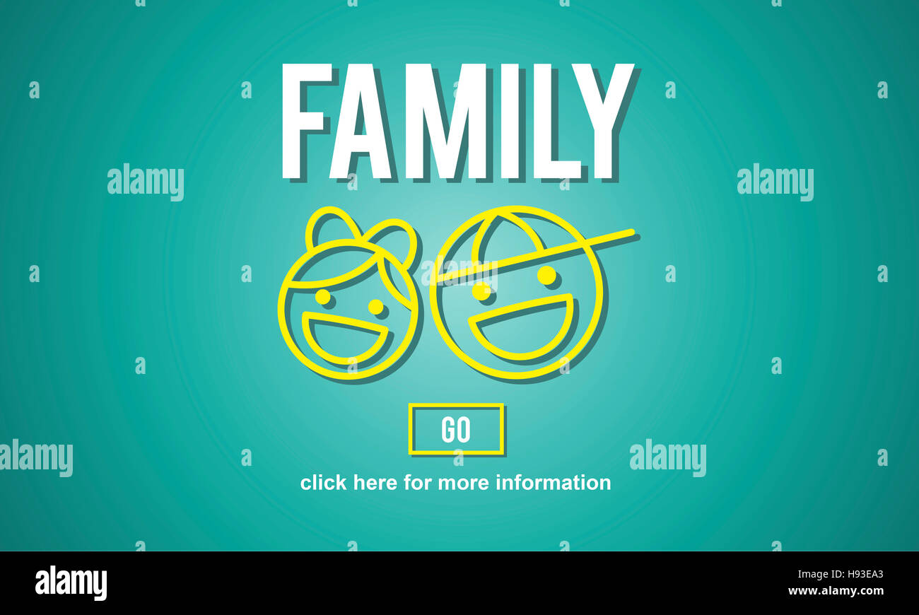 Family Parents Sibling Offspring Group Love Concept Stock Photo - Alamy