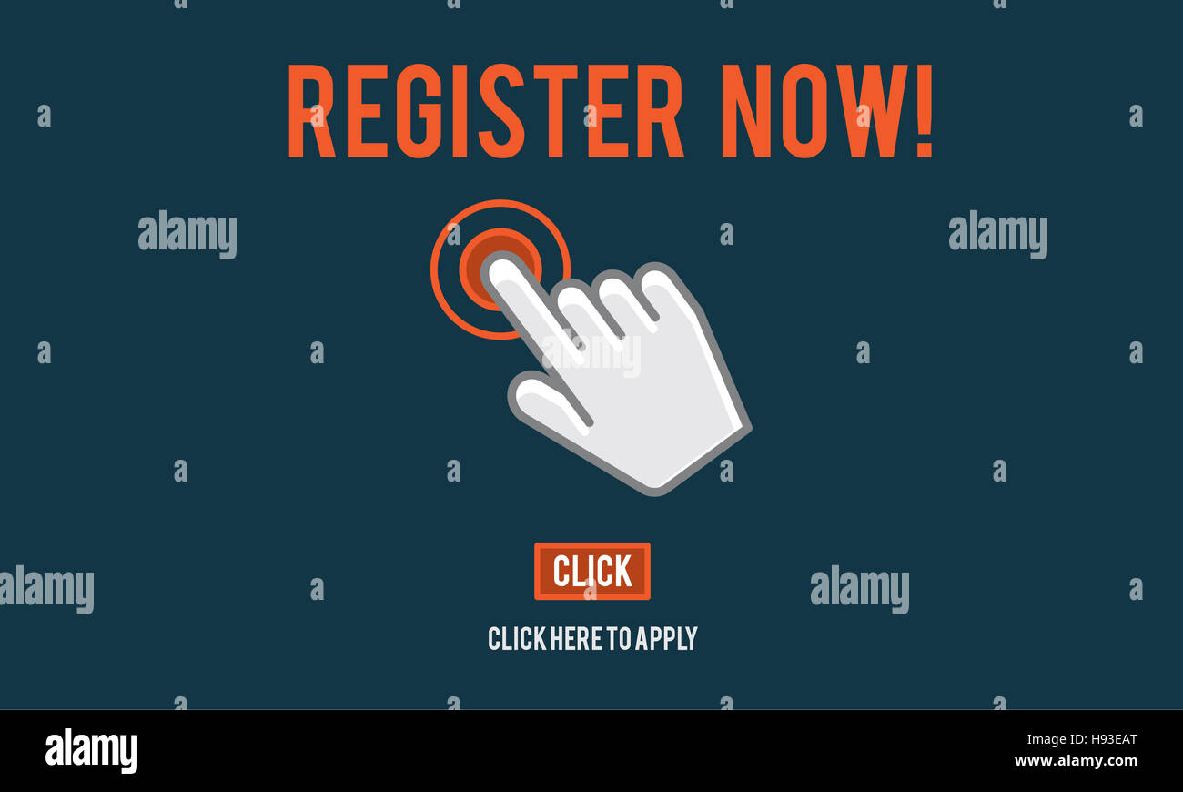 Register Registration Enter Apply Membership Concept Stock Photo - Alamy