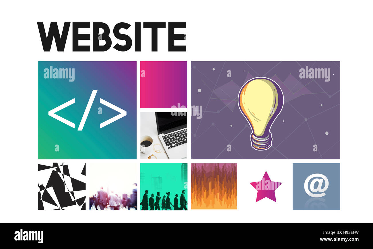 Homepage Website Coding Computer Networking Technology Concept Stock ...