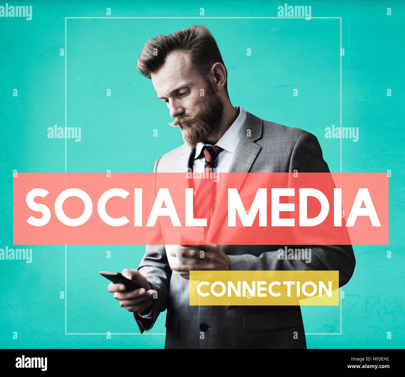 Social Media Networking Connection Communication Concept Stock Photo ...