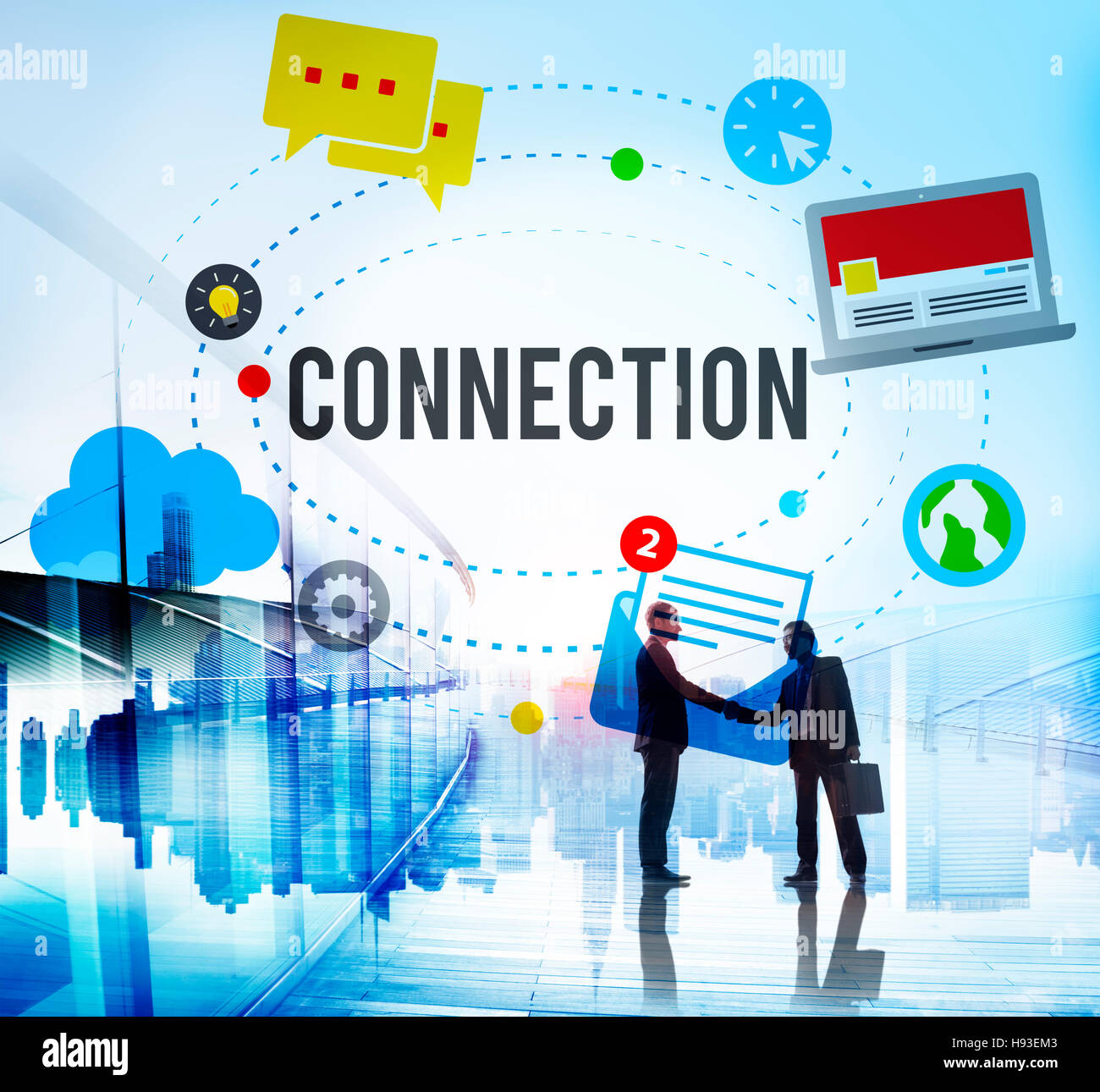 Connection Community Teamwork Technology Concept Stock Photo - Alamy