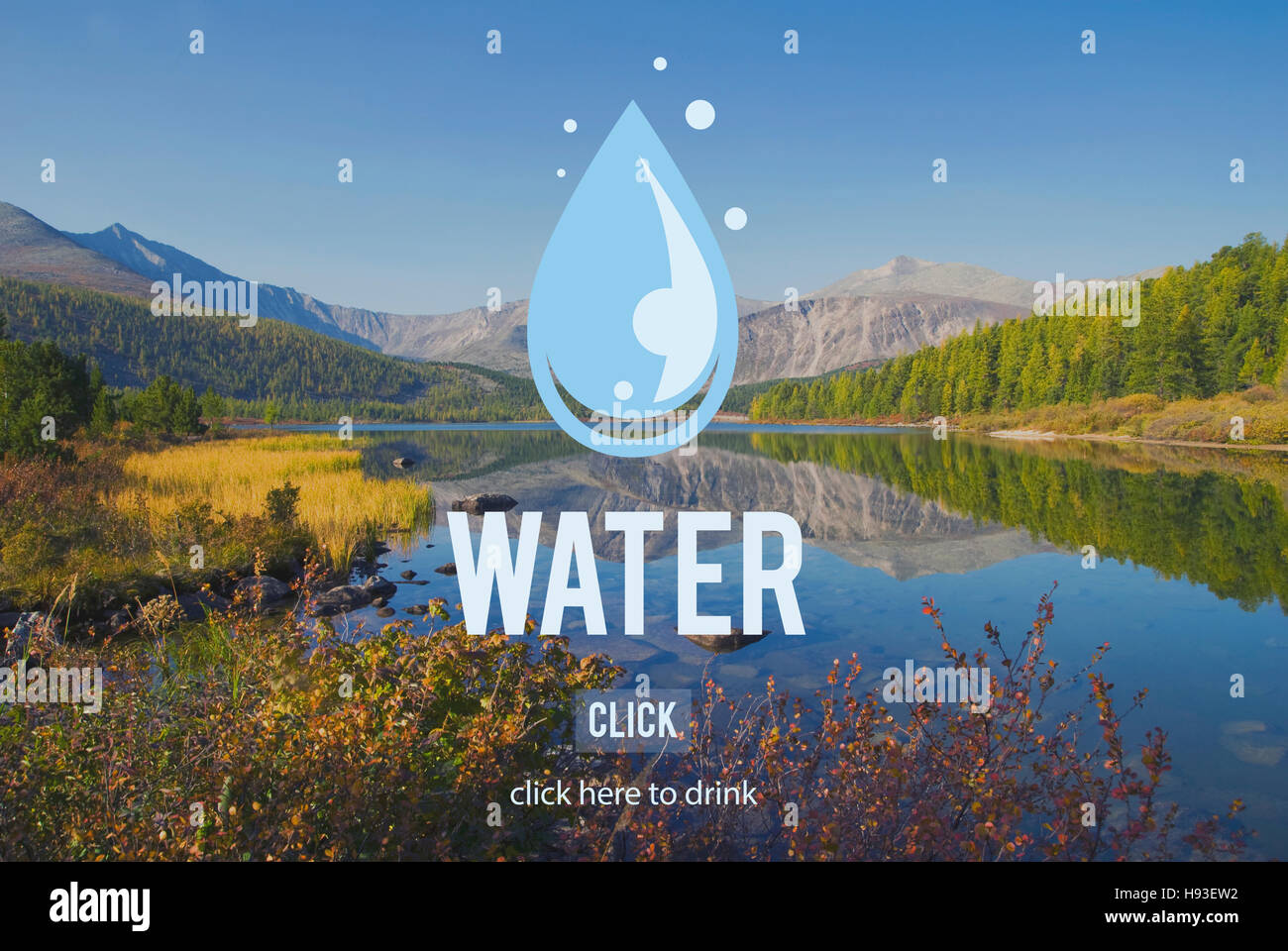Water Drop Recycling Save Ecology Concept Stock Photo - Alamy