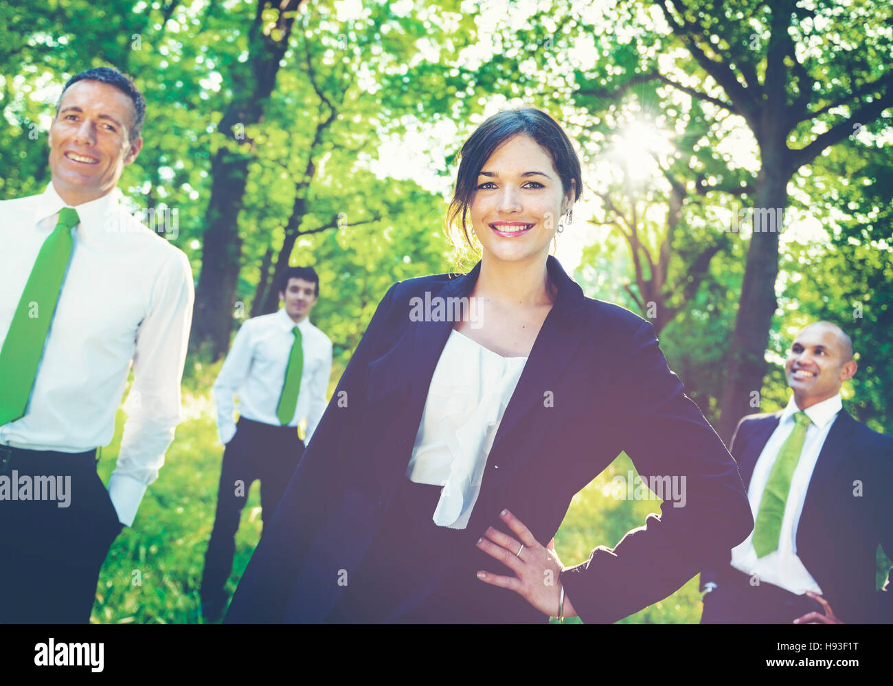 Green business team Meeting Environmental Concept Stock Photo - Alamy
