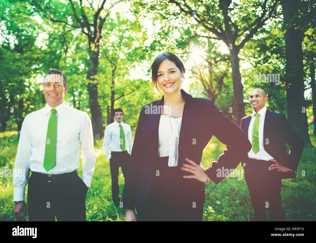 Green business team Meeting Environmental Concept Stock Photo - Alamy