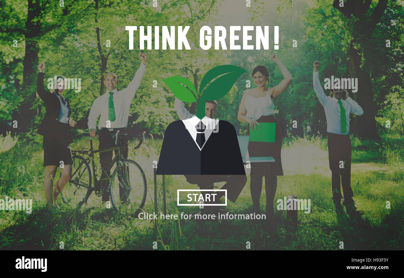 Sustainability Think Green Ecology Environment Concept Stock Photo - Alamy