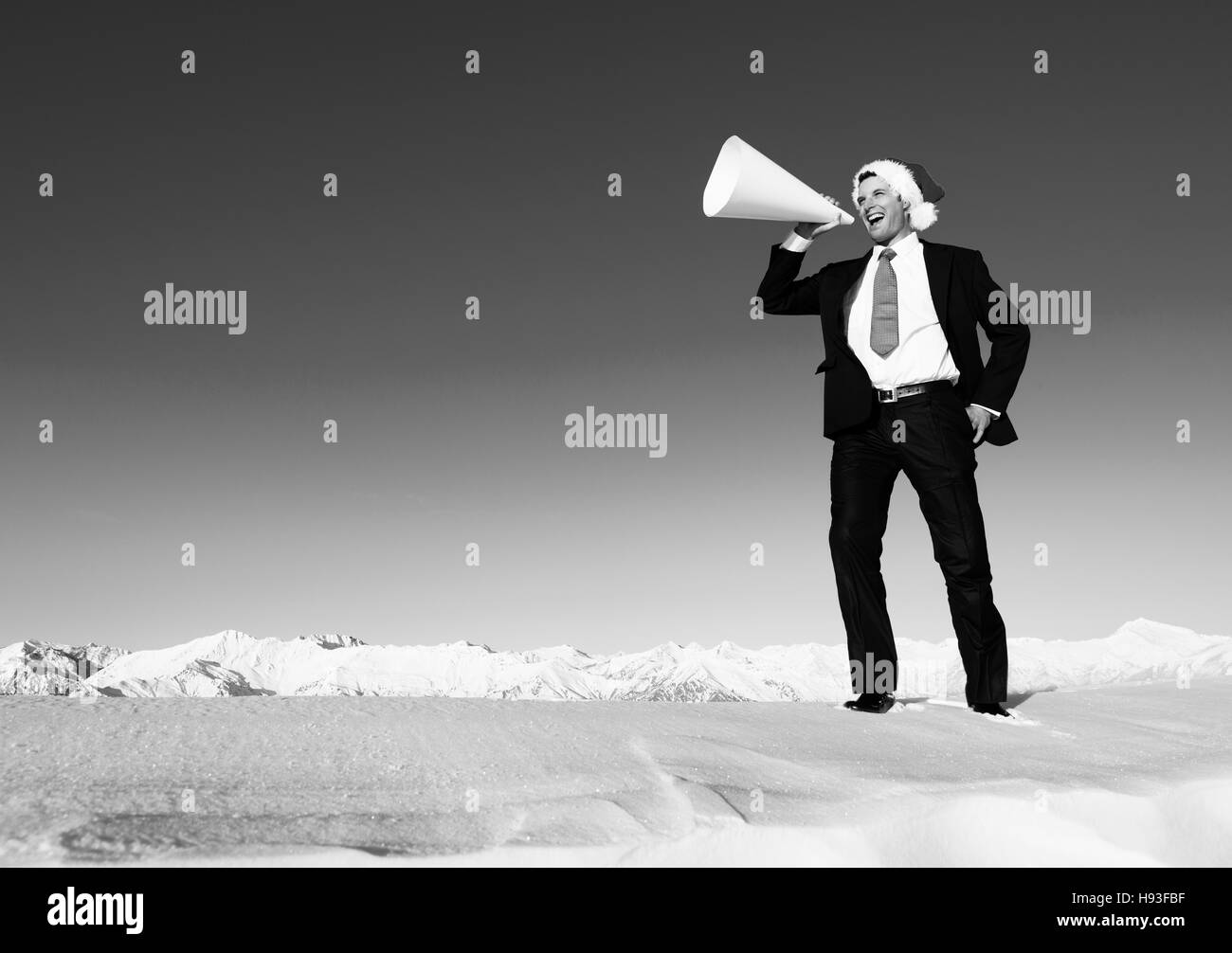 Businessman megaphone hi-res stock photography and images - Alamy