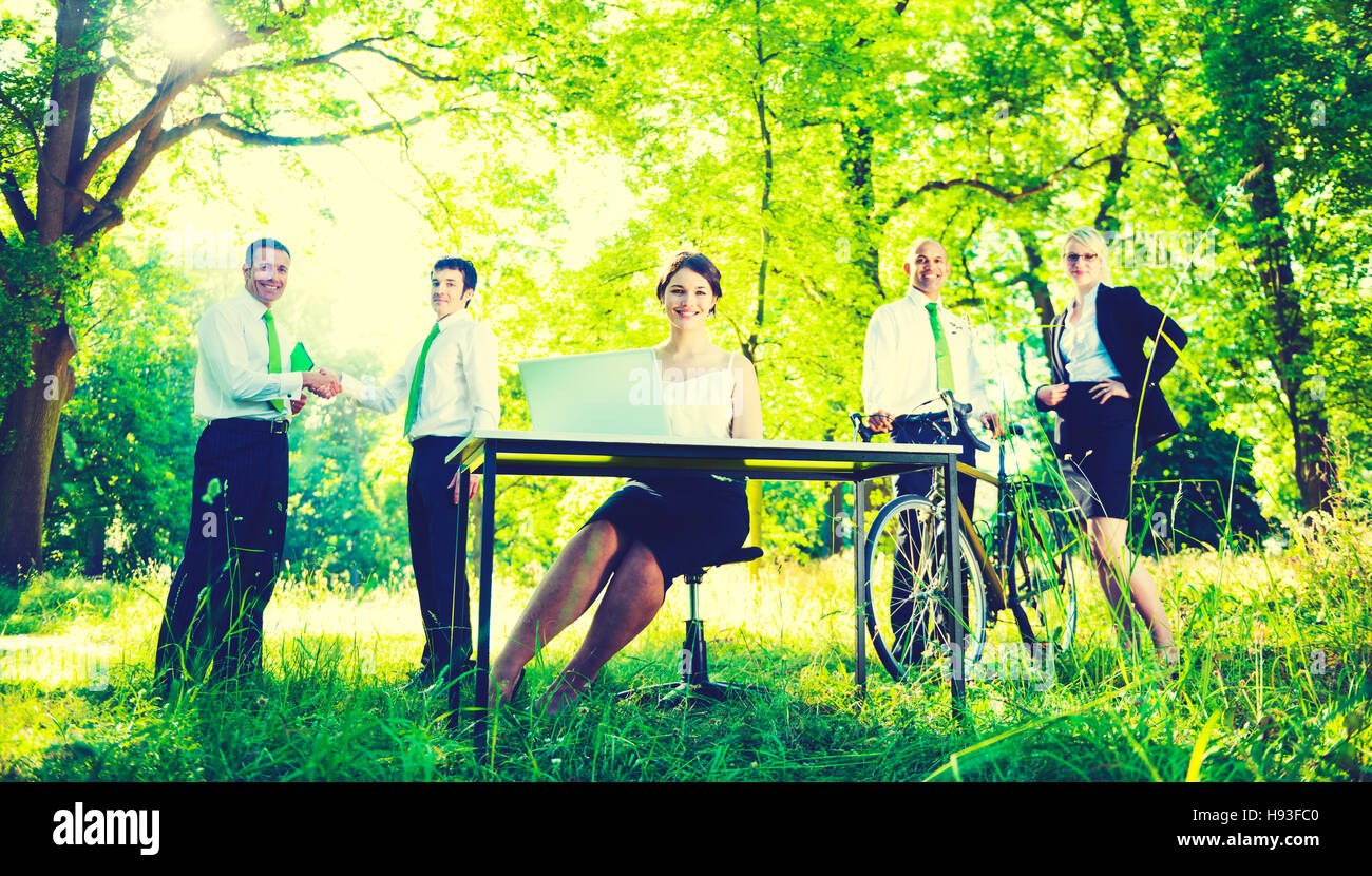 Green business team Environmental Concept Stock Photo - Alamy
