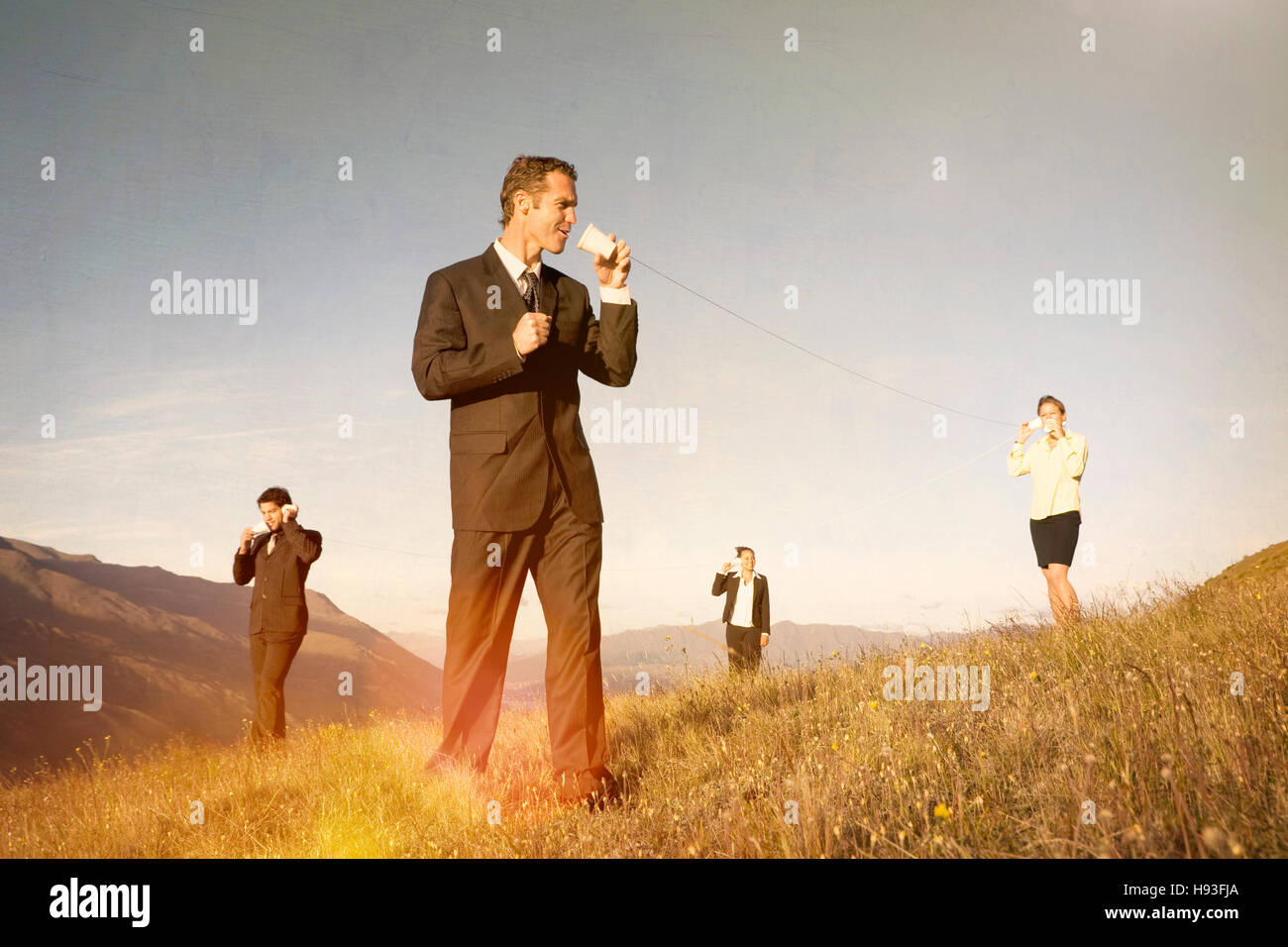 Business Team Global Communicating Outdoors Concept Stock Photo - Alamy