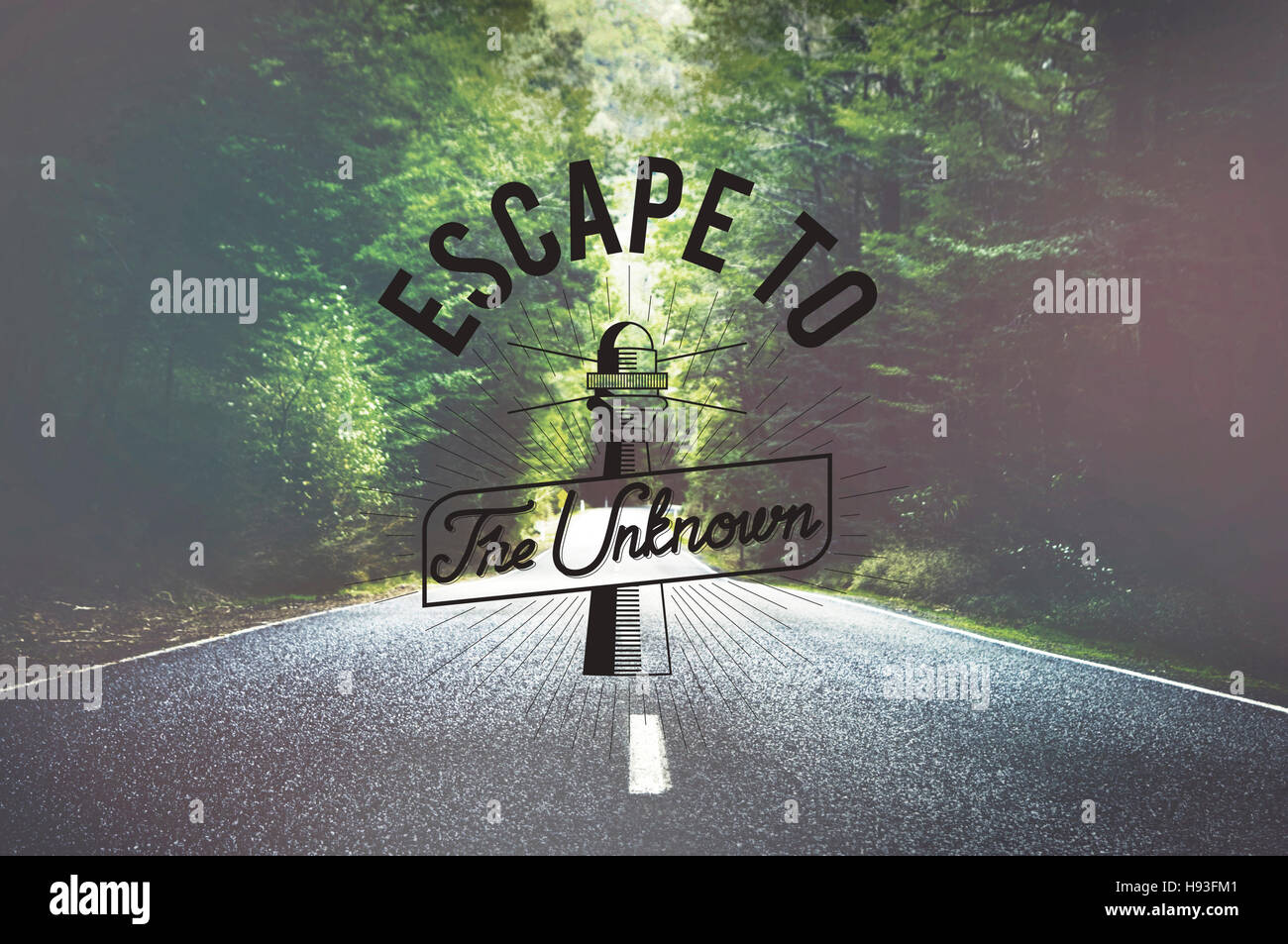 Escape To The Unknown Graphic Concept Stock Photo - Alamy