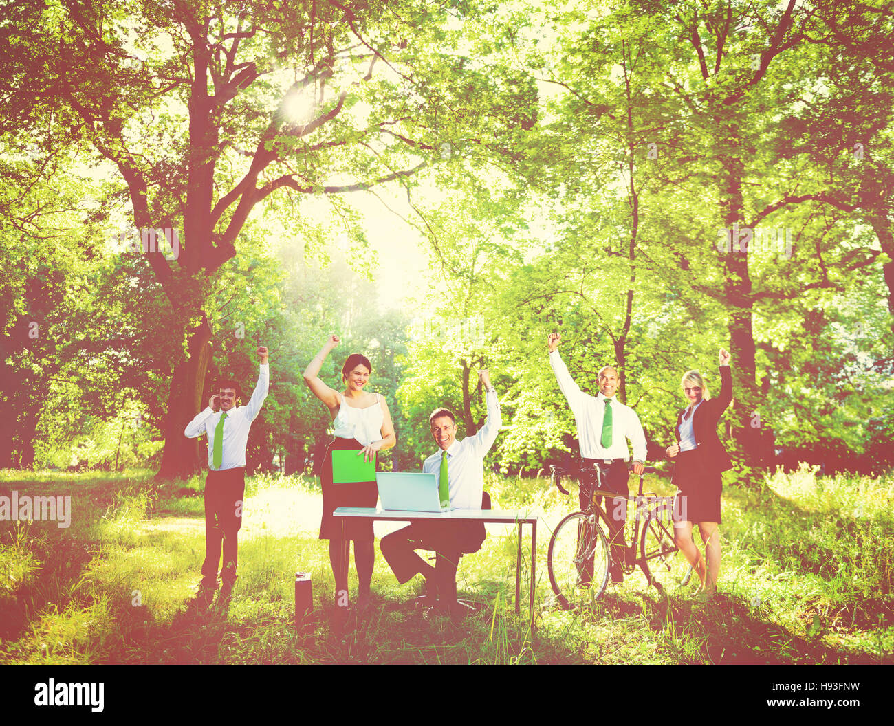Green Business Team Environmental Conservation Concept Stock Photo - Alamy