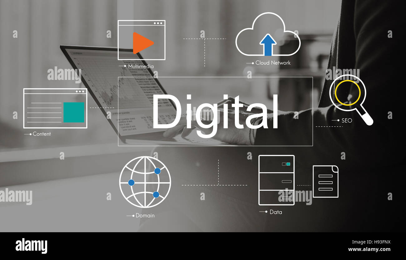 Big Data Domain Web Page SEO Concept Stock Photo - Alamy