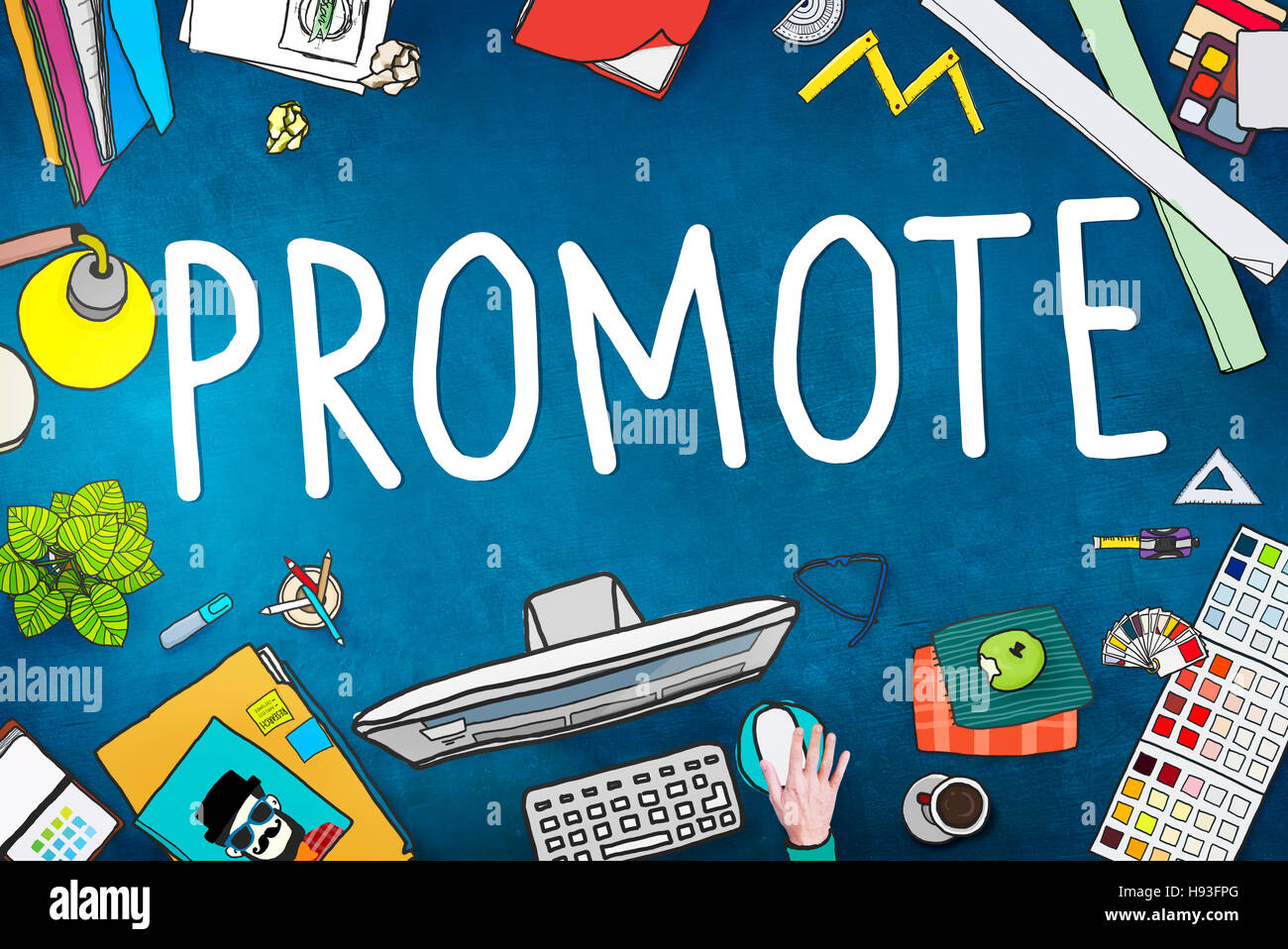 Promote Marketing Plan Commercial Promotion Concept Stock Photo - Alamy