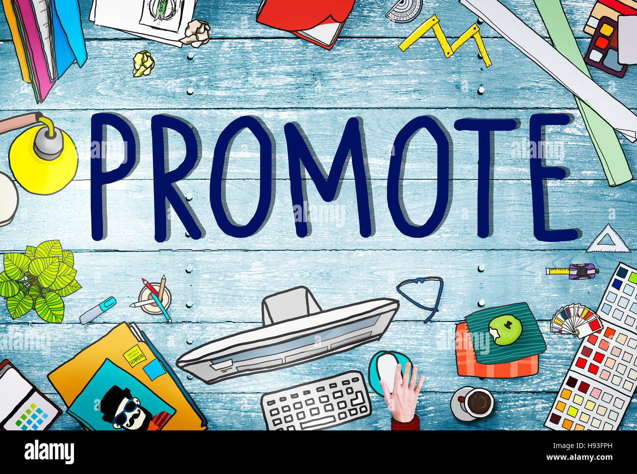 Promote Marketing Plan Commercial Promotion Concept Stock Photo - Alamy