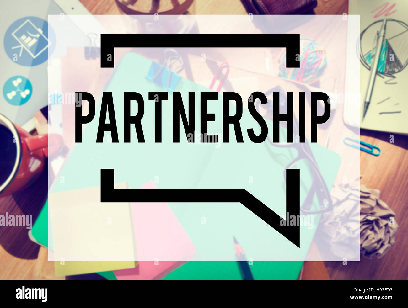Partnership Connection Cooperation Motivation Partner Concept Stock ...