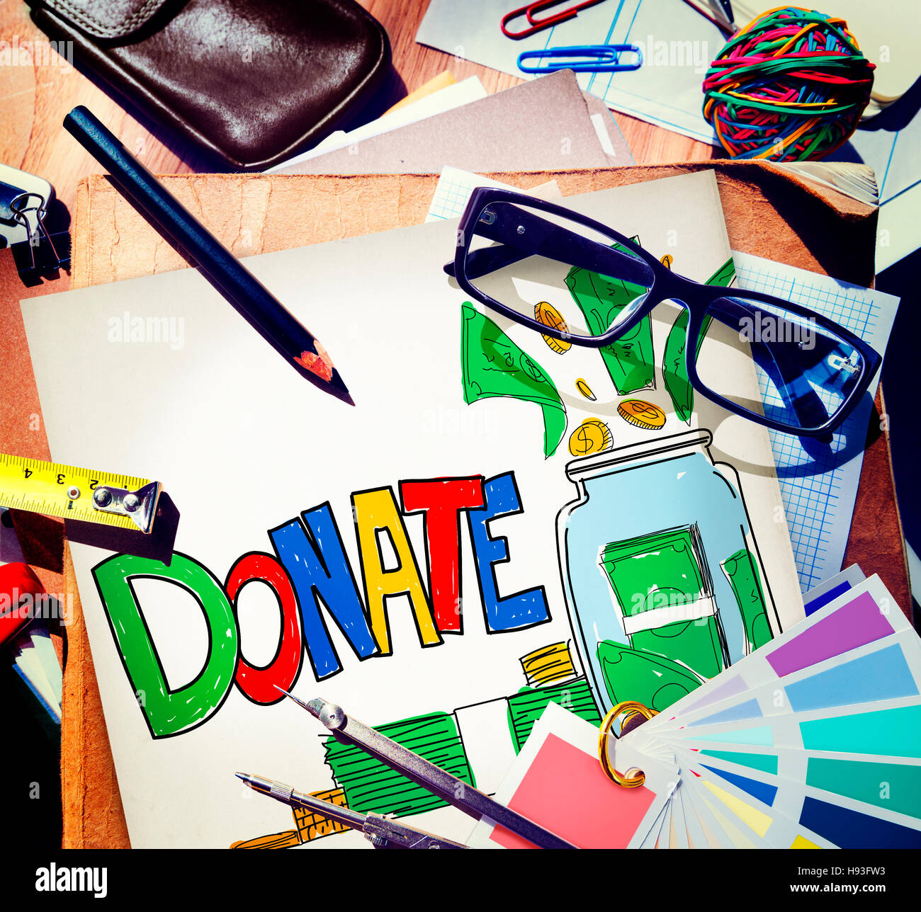 Donate Give Help Support Assistance Concept Stock Photo - Alamy