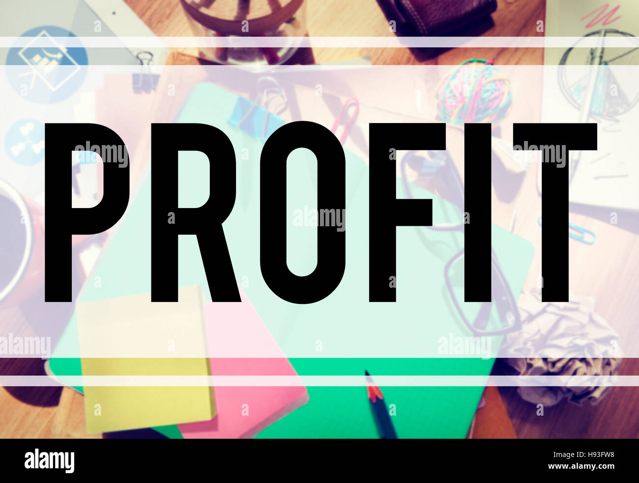 Profit Gain Financial Revenue Income Concept Stock Photo - Alamy