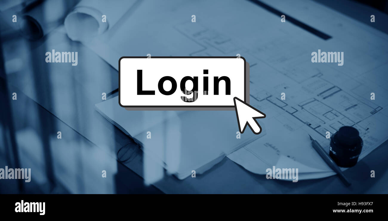 Login Online Digital Technology Click Concept Stock Photo - Alamy