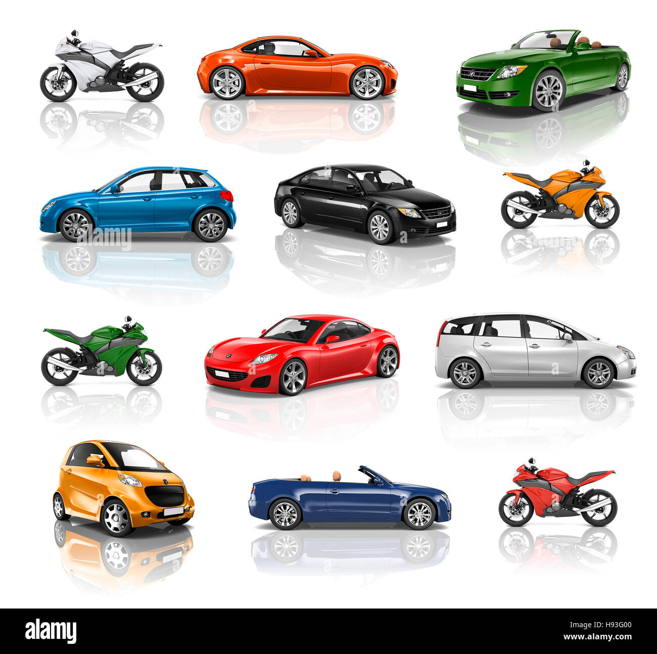 Transportation Vehicle Car Motorcycle Performance Concept Stock Photo ...