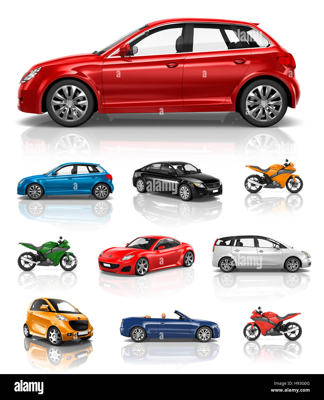 Transportation Vehicle Car Motorcycle Performance Concept Stock Photo ...