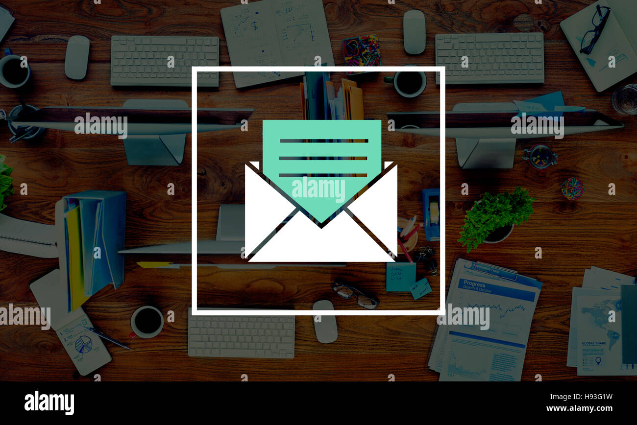 Email Message Icon Communication Letter Concept Stock Photo - Alamy