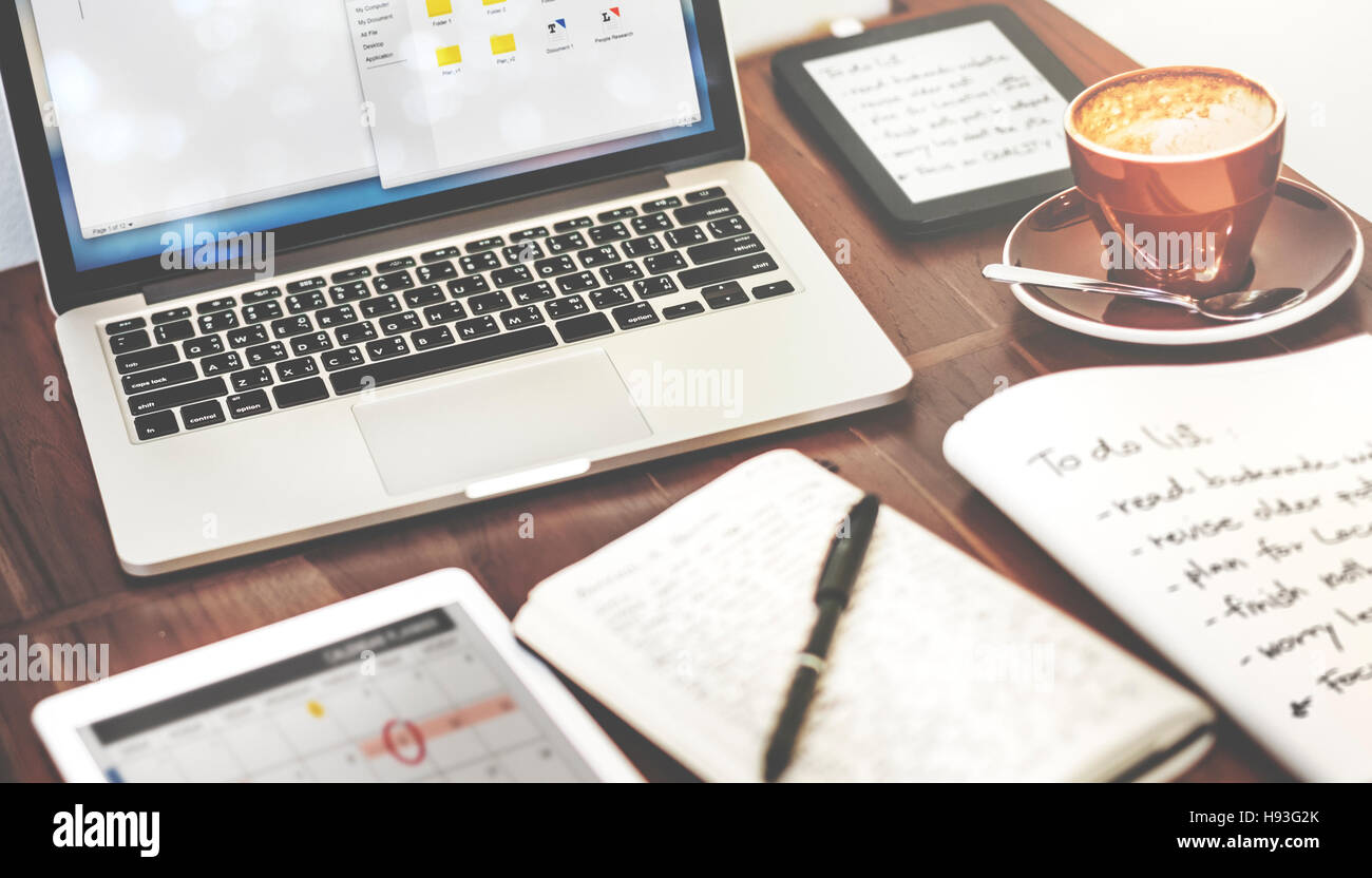 Home Office Workspace Place of Work Concept Stock Photo - Alamy