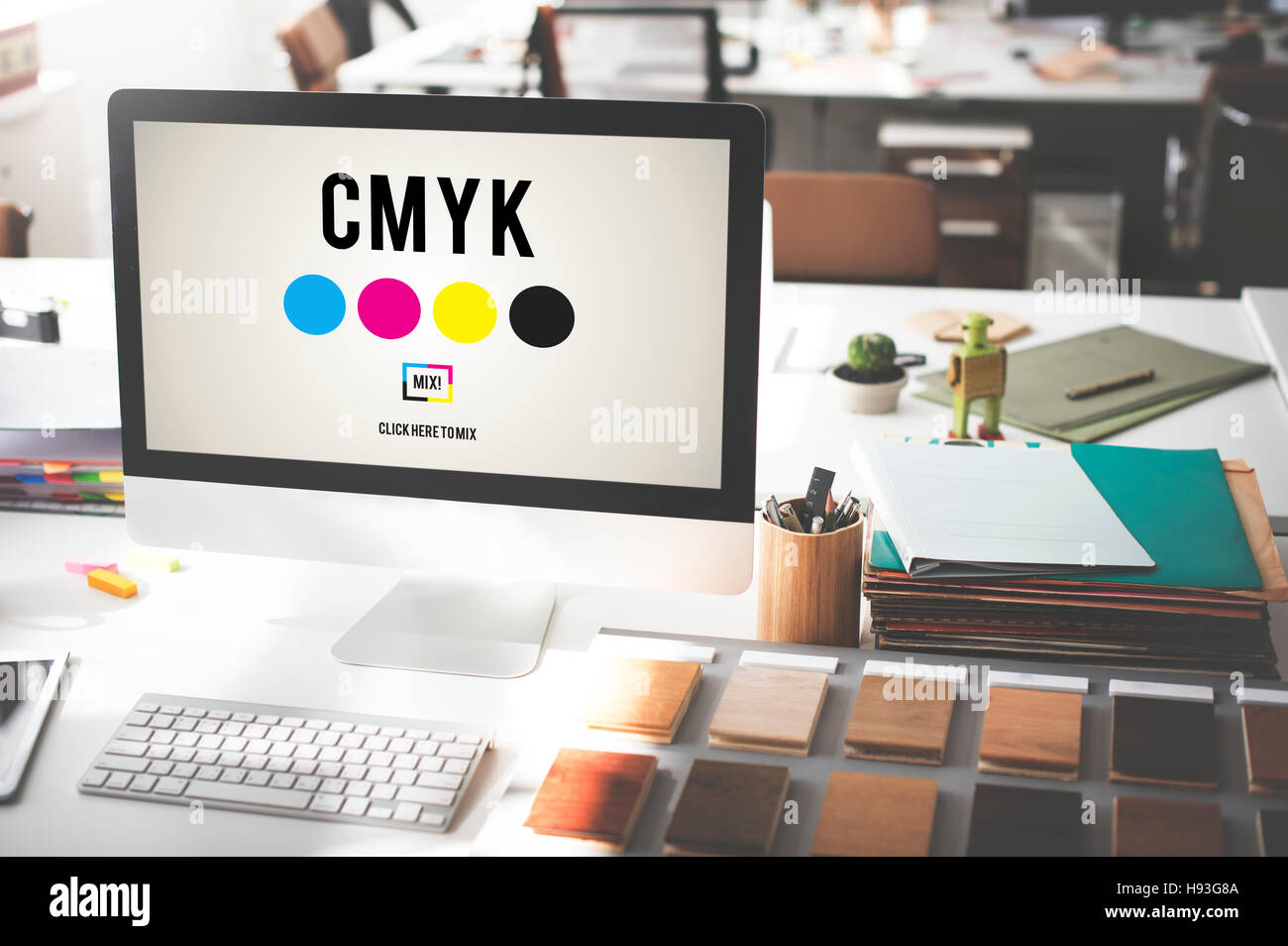 CMYK Color Printing Ink Color Model Concept Stock Photo - Alamy