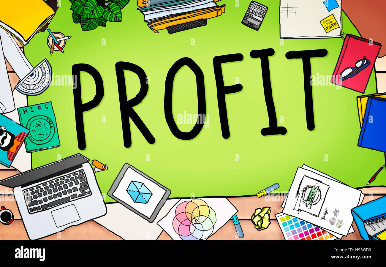Profit Earning Benefit Financial Revenue Concept Stock Photo - Alamy