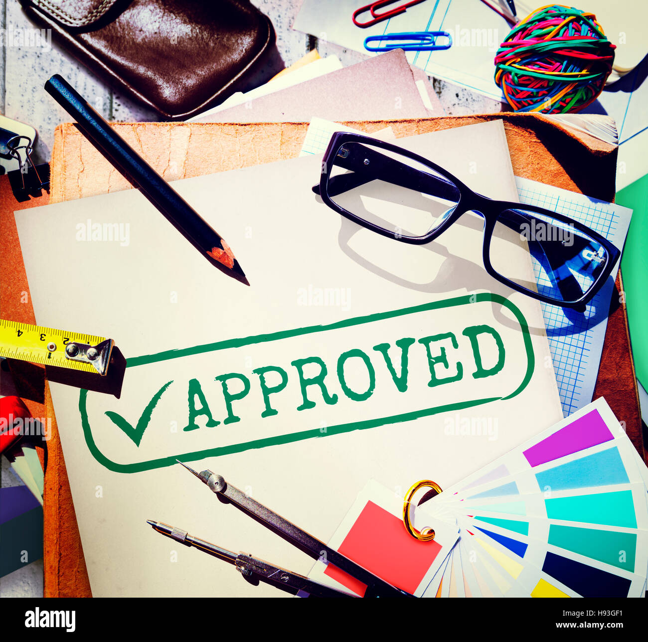 Approved Authorised Decision Selection Graphic Concept Stock Photo - Alamy