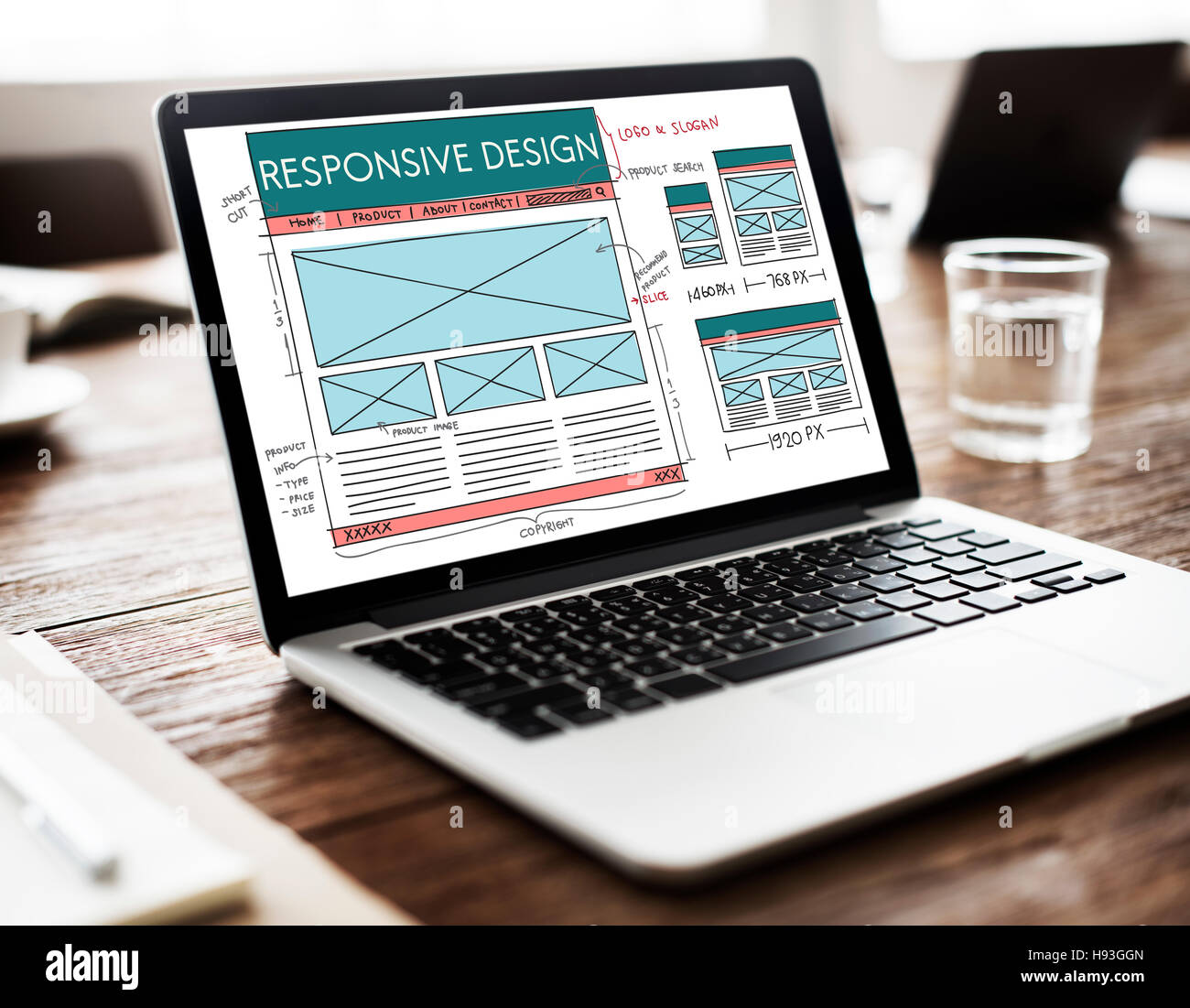 Responsive Design Layout Content Concept Stock Photo - Alamy