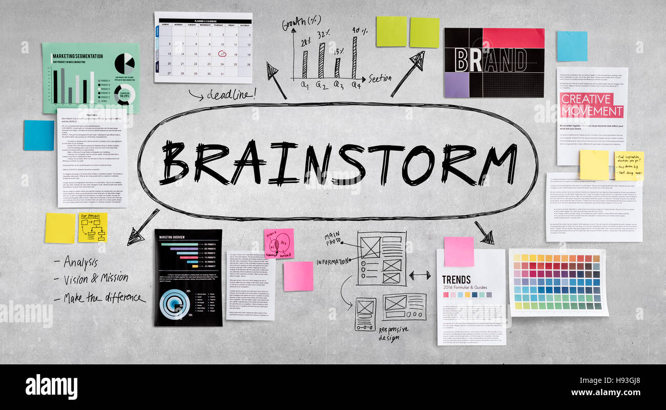 Brainstorm Inspiration Ideas Analysis Concept Stock Photo - Alamy