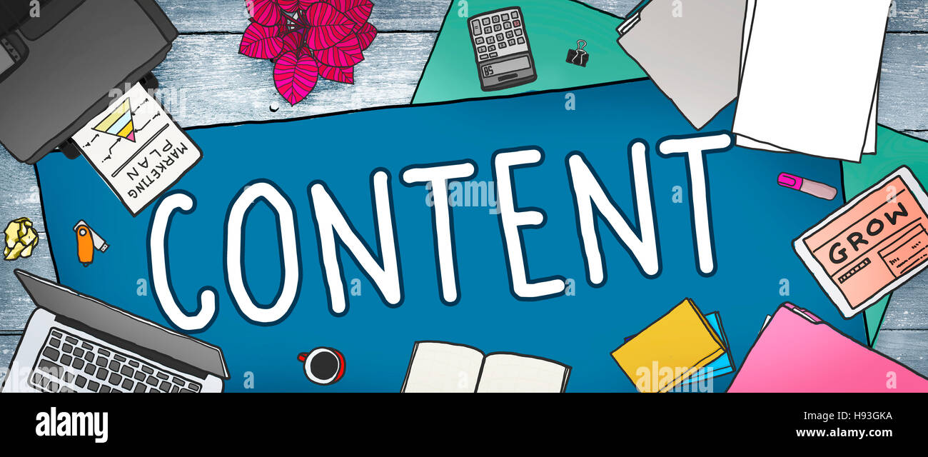Content Social Media Networking Connection Concept Stock Photo - Alamy