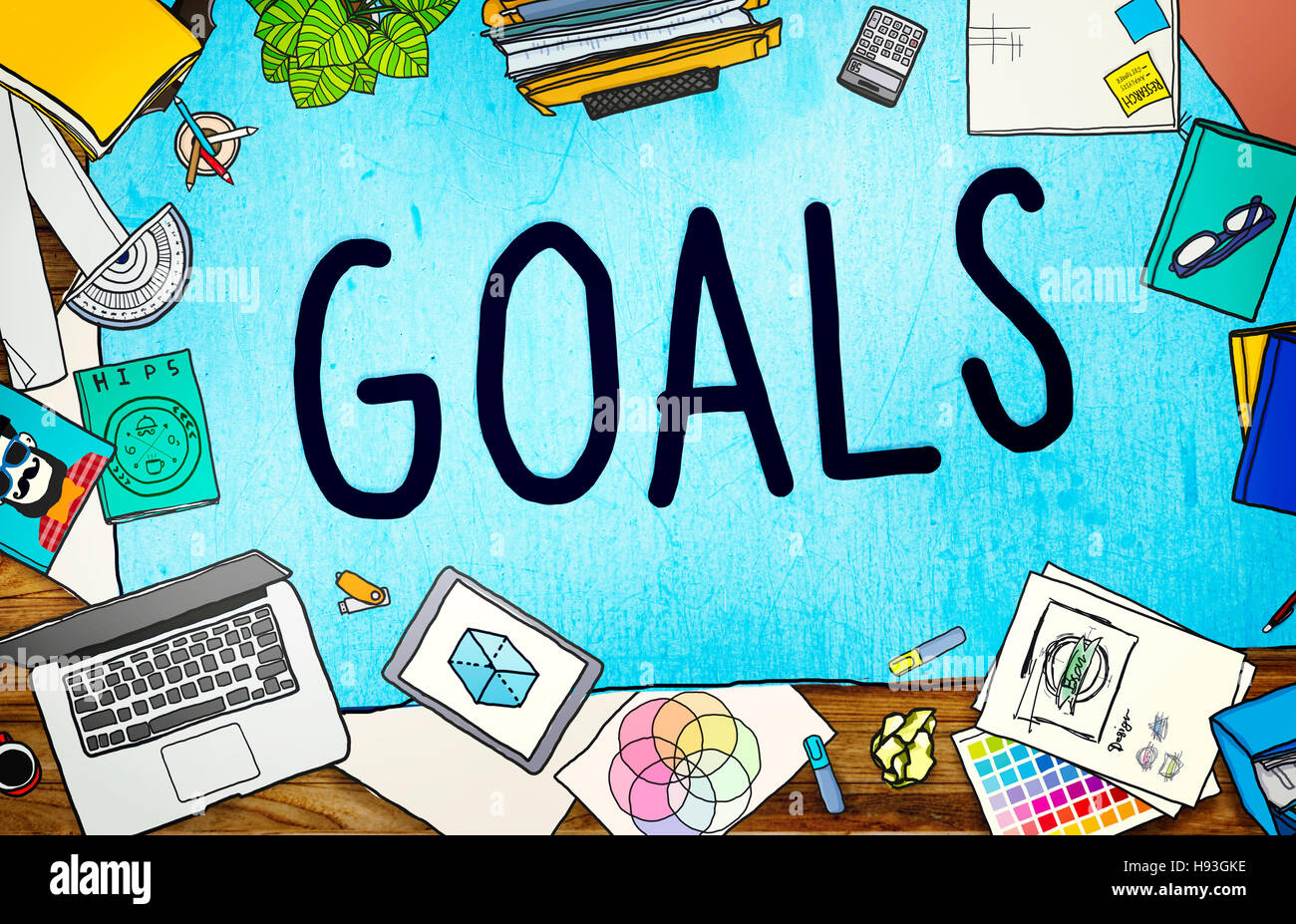 Goals Aim Aspiration Anticipation Target Concept Stock Photo - Alamy