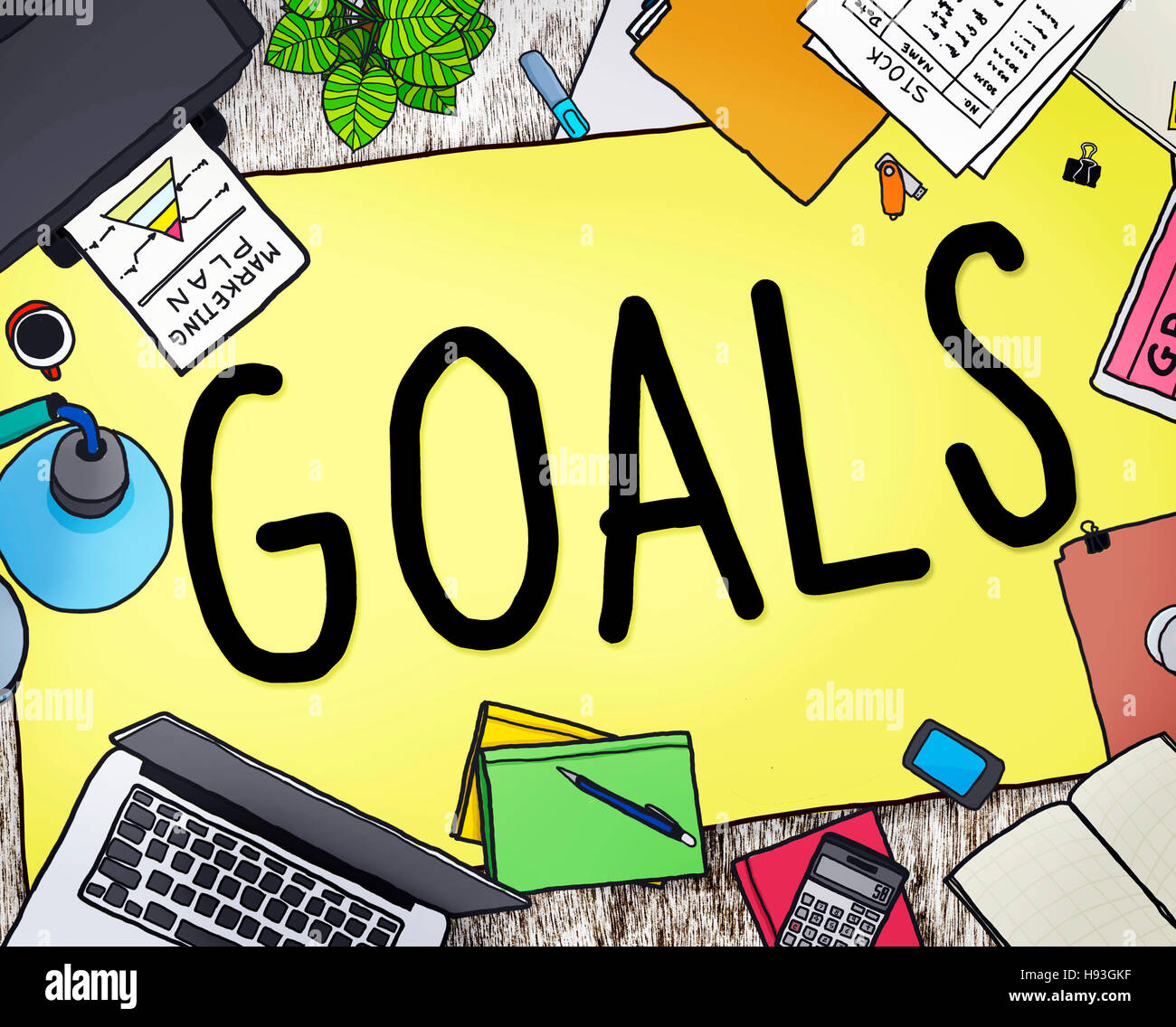 Goals Aim Aspiration Anticipation Target Concept Stock Photo - Alamy