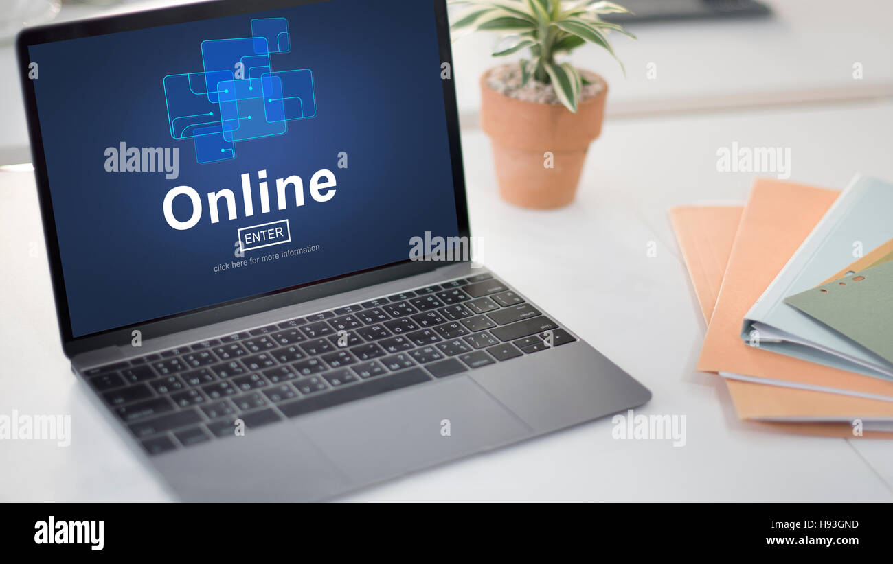 Online Internet Social Media Networking Connection Concept Stock Photo ...