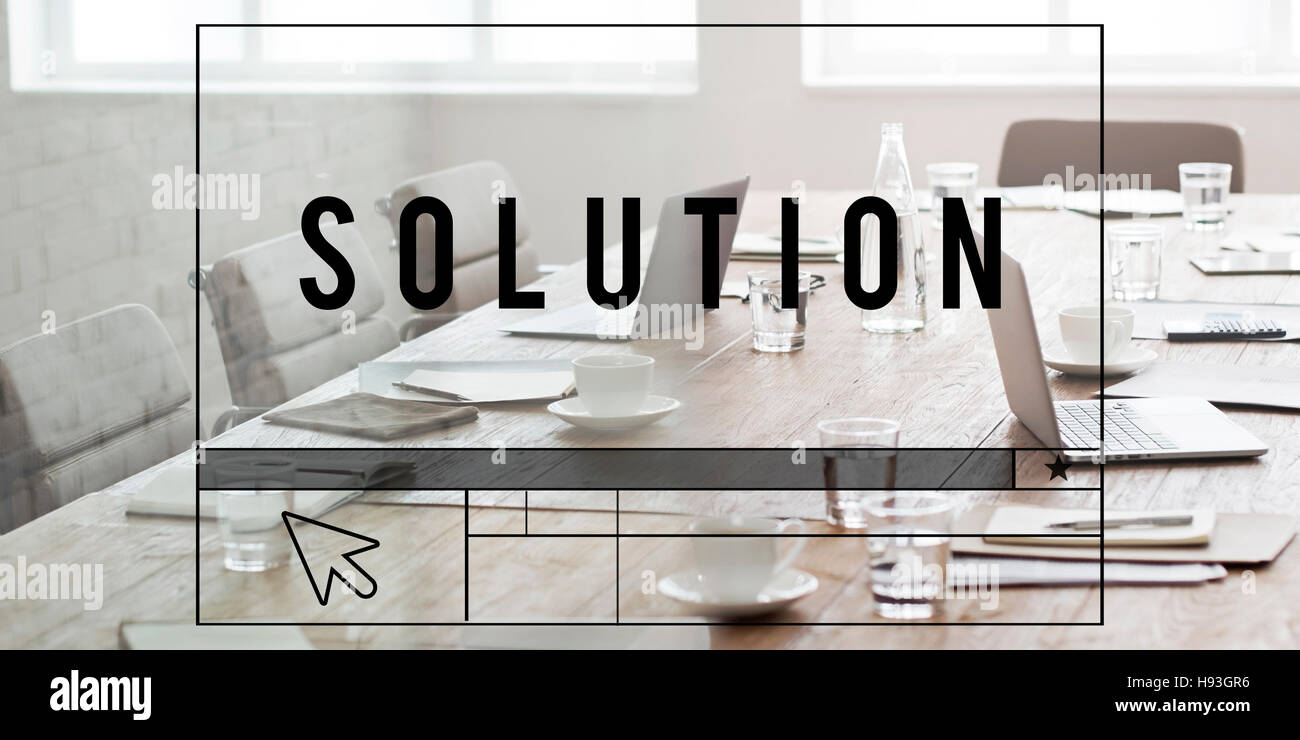 Solution Problem Solve Result Progress Concept Stock Photo - Alamy