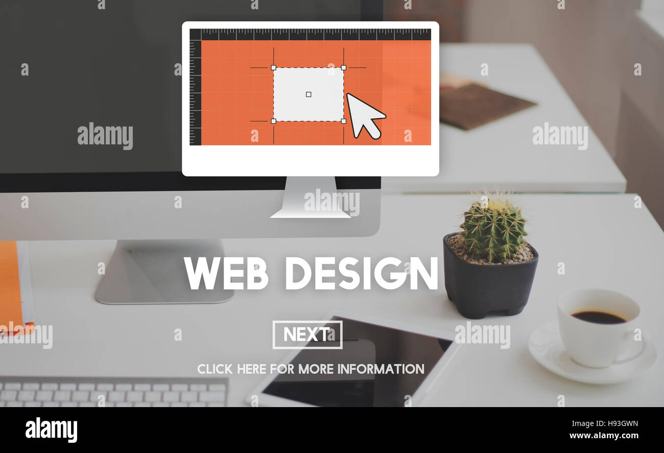 Web Design Homepage Internet layout Software Concept Stock Photo - Alamy