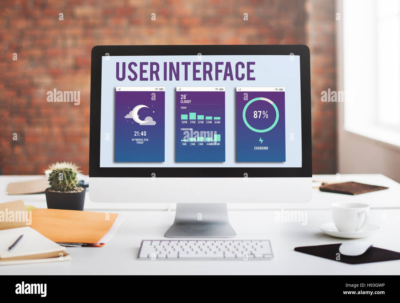User Interface Operating System Electronic Technology Concept Stock ...
